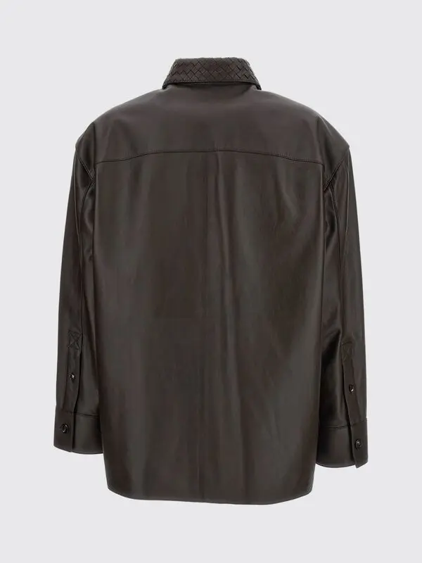 Bottega Veneta Smooth Lambskin Leather Relaxed Fit Shirt