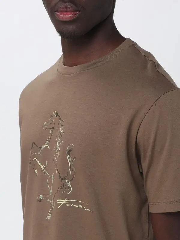 FERRARI Printed T-shirt In Cotton