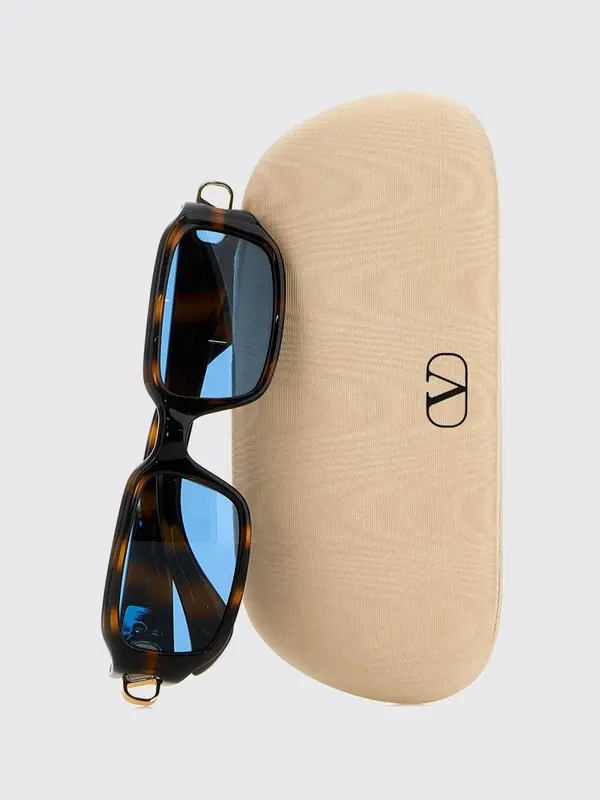 Valentino Garavani Tortoiseshell Rectangular Sunglasses With Vlogo Signature