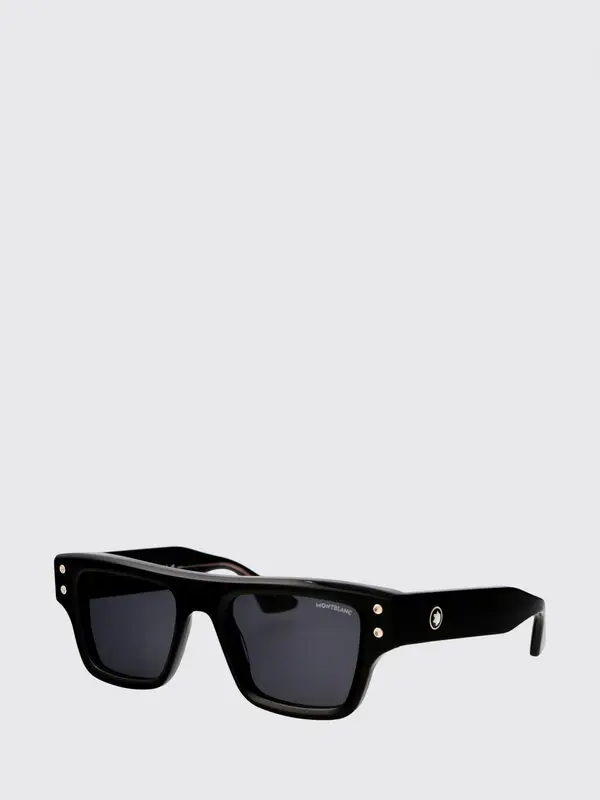 Montblanc Square Shield Sunglasses In Acetate With Contrast Logo