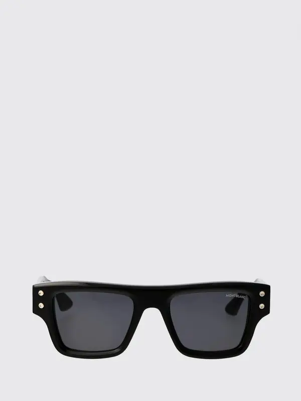 Montblanc Square Shield Sunglasses In Acetate With Contrast Logo