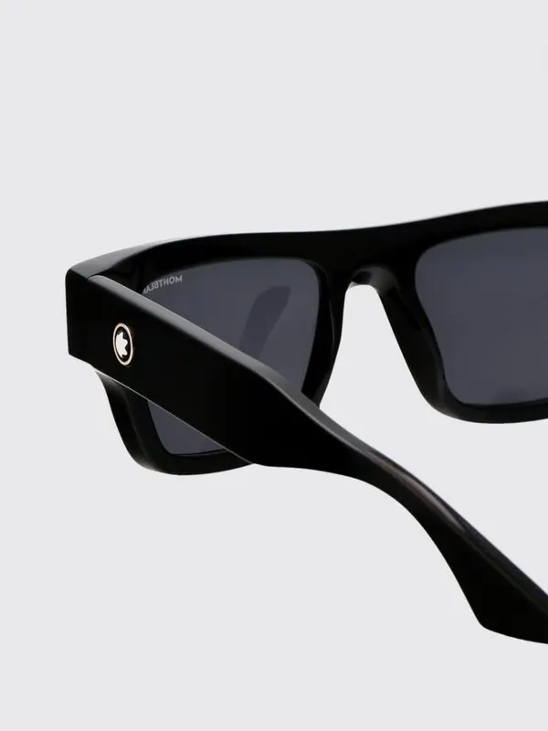 Montblanc Square Shield Sunglasses In Acetate With Contrast Logo