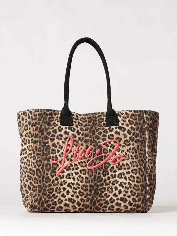 Liu Jo Animal Print Canvas Tote Bag With Double Handle