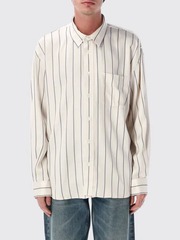 SUNFLOWER Striped Cotton Blend Shirt