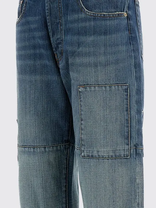 WALES BONNER High-rise Wide-leg Cotton Denim Jeans