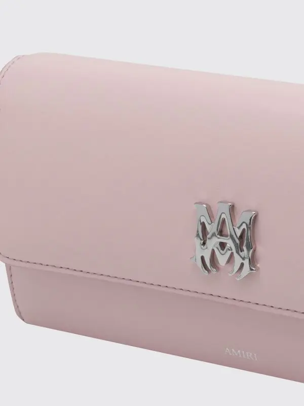 Amiri Monogram Leather Mini Crossbody Bag With Chain Strap