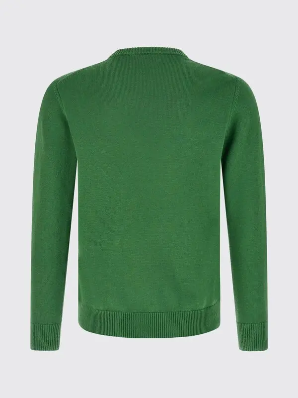 BALLANTYNE Argyle Cotton And Cashmere Blend Crew Neck Sweater With Slim Fit - Green