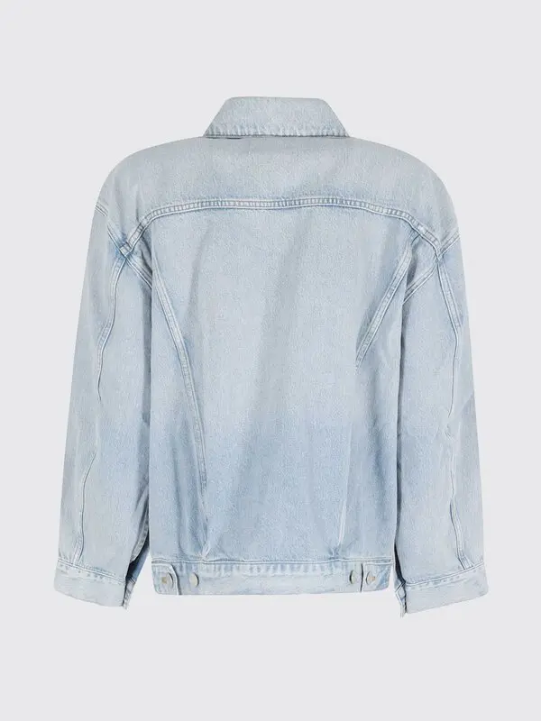 AGOLDE Relaxed Fit Cropped Denim Jacket In Bleached Organic Cotton