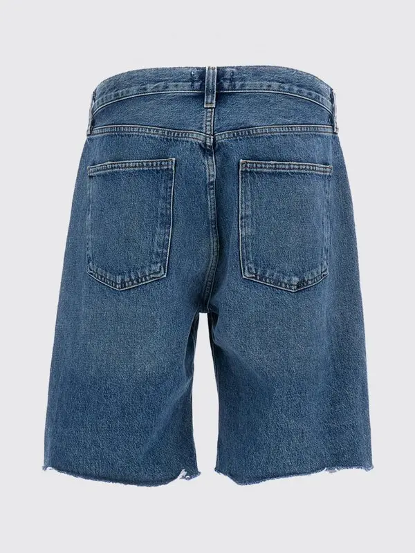 AGOLDE Knee-length Denim Shorts With Five-pocket Design