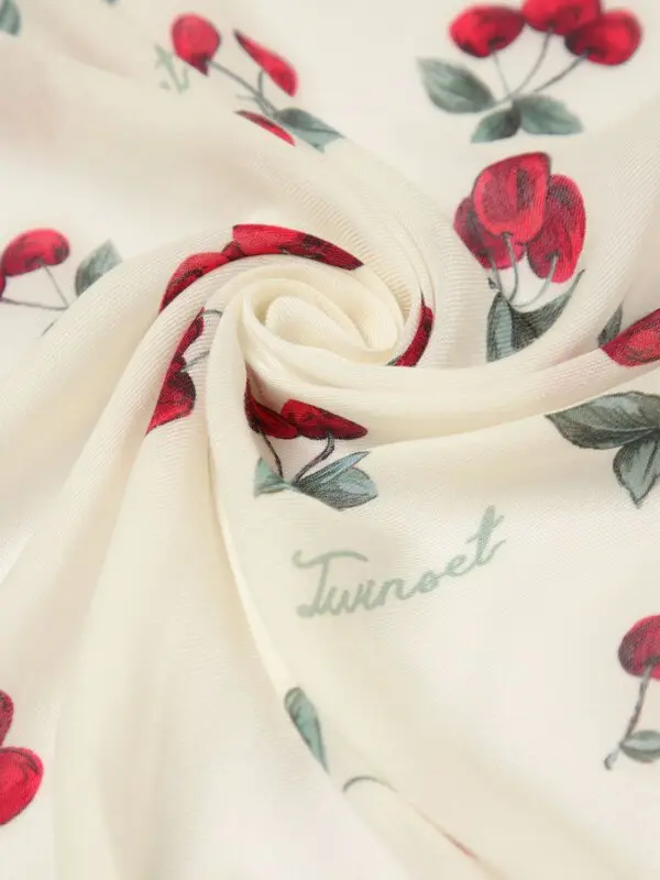 TWINSET Printed Modal Blend Stole - White