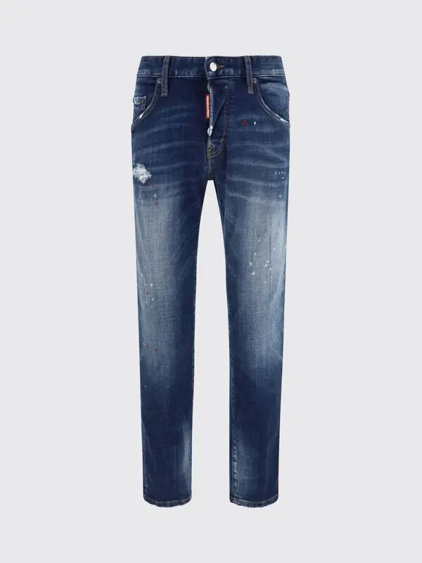 Dsquared2 Skater Skinny-fit Stretch-denim Jeans With Distressed Effect - Navy
