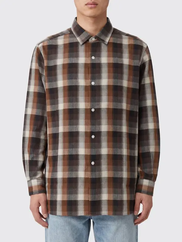Nanamica Checked Cotton Blend Shirt - Brown