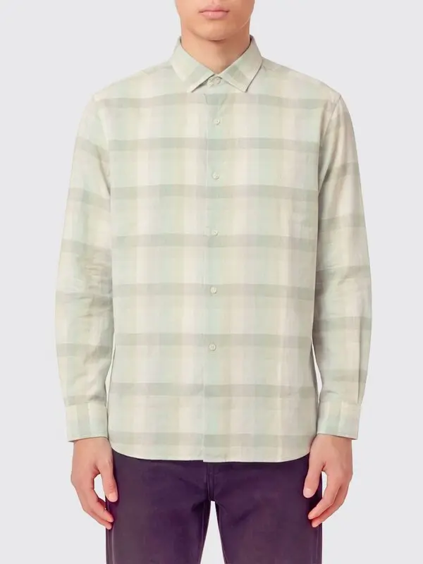Nanamica Checked Cotton Blend Shirt - Kaki