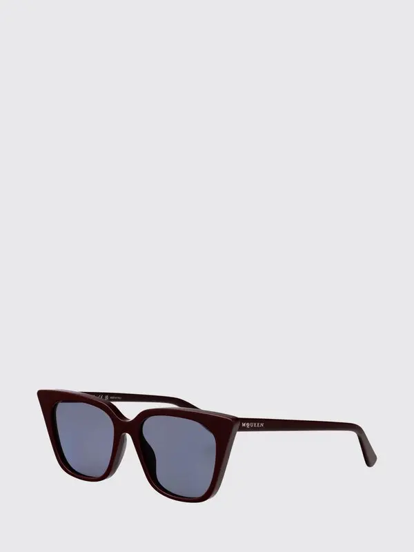 Alexander McQueen Acetate Butterfly Cat-eye Sunglasses With Lettering Logo - Red