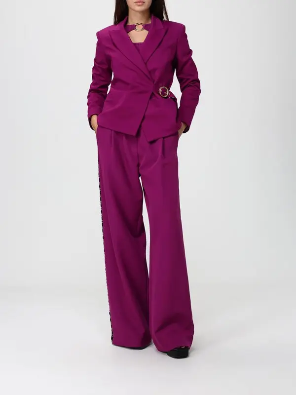 Just Cavalli Wide Leg Trousers With Embellished Side Detail