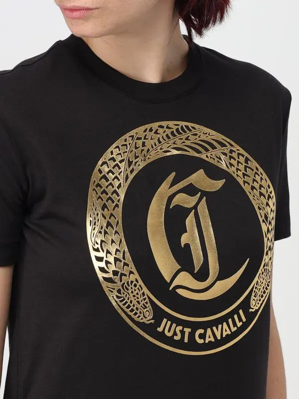 Just Cavalli Metallic Logo T-shirt