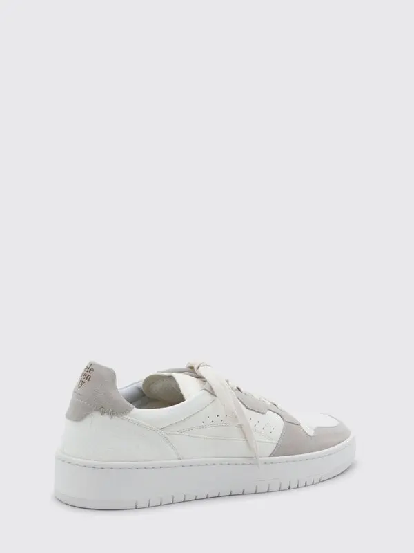 Eleventy Grained Leather Sneakers