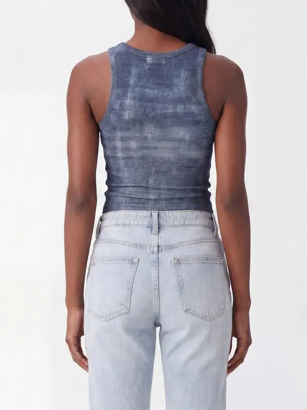 Liu Jo Sleeveless Cropped Top In Viscose Jersey With Abstract Print