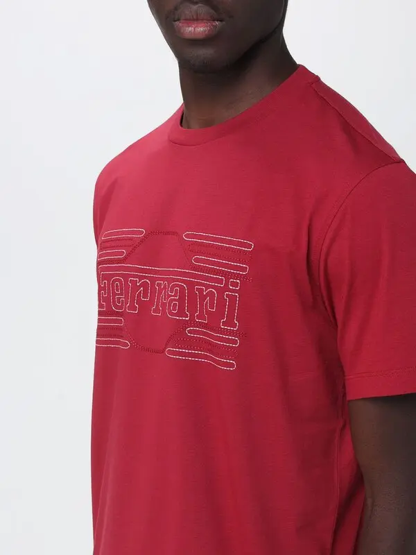 FERRARI T-shirt In Cotton With Stitched Logo