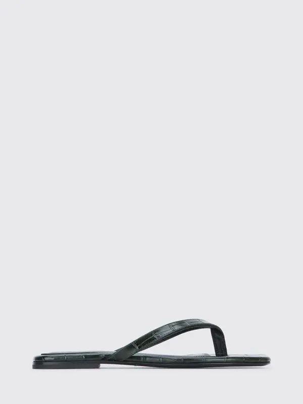 TOTEME Croc-print Leather Flip-flops