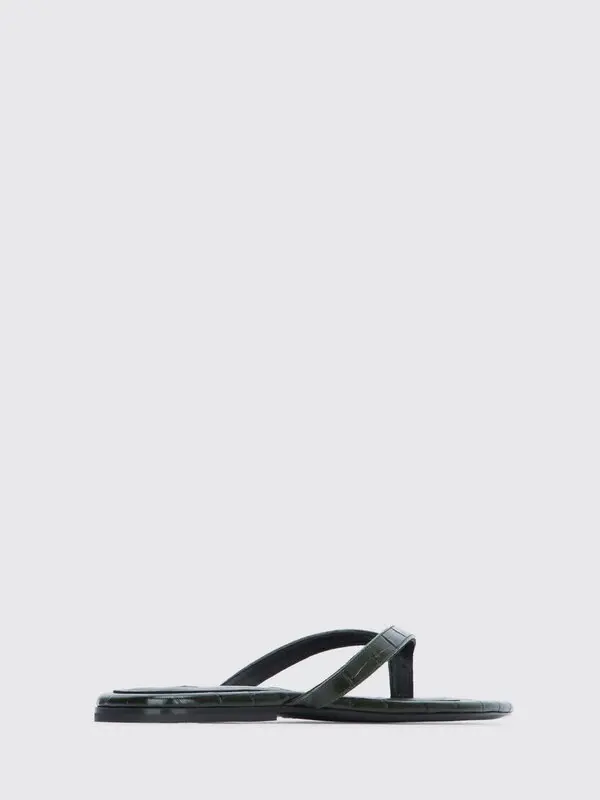TOTEME Croc-print Leather Flip-flops
