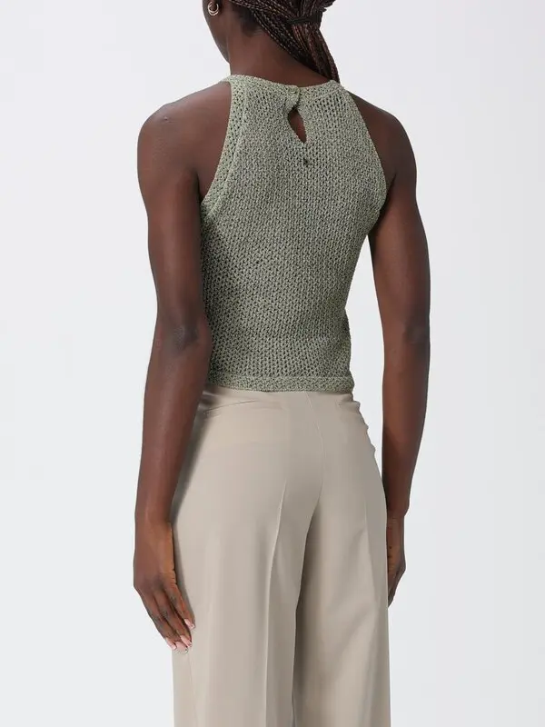 Armani Exchange Halter Neck Knit Top - Kaki
