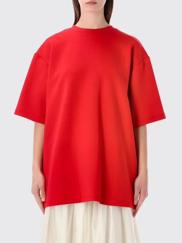 THE GARMENT Cotton Blend T-shirt With Slit - Red