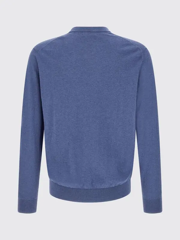 BALLANTYNE Diamond Pattern Cotton And Cashmere Cardigan - Blue 1