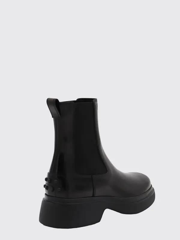 TOD'S Smooth Calf Leather Chelsea Boots With Rubber Sole
