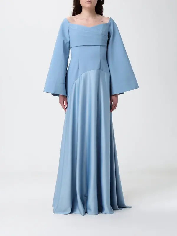 Solace London Long Crêpe Dress