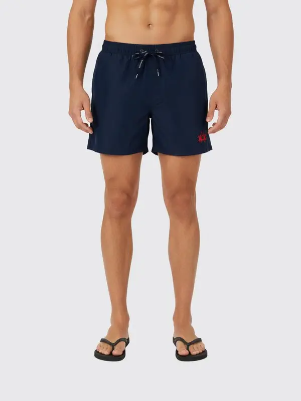 LA MARTINA Polyester Swim Shorts - Navy