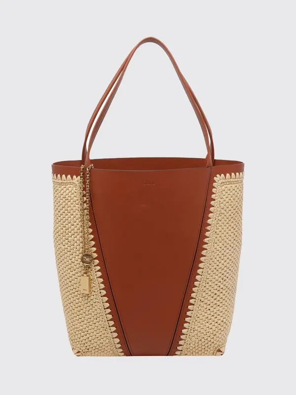 Chloé Spin Bag In Crochet Raffia And Leather
