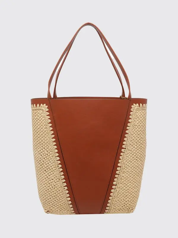Chloé Spin Bag In Crochet Raffia And Leather