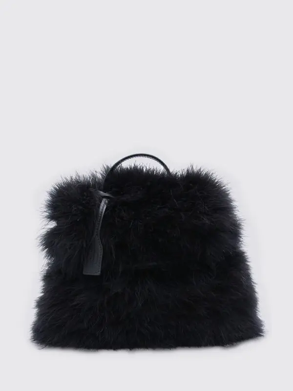 Moschino Tie Me" Mini Handbag In Satin And Feathers