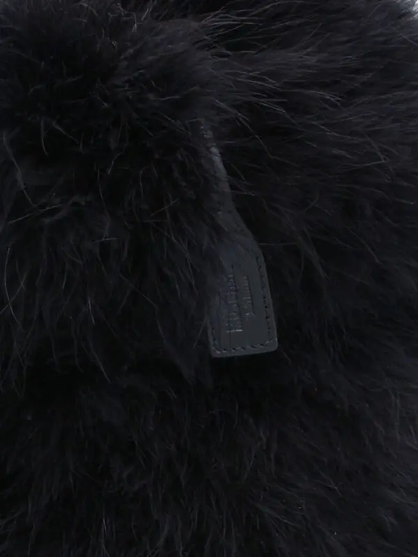 Moschino Tie Me" Mini Handbag In Satin And Feathers