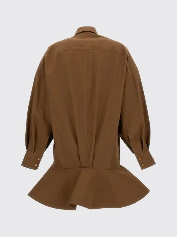 Stella McCartney Cotton Mini Shirt Dress With Ruffles