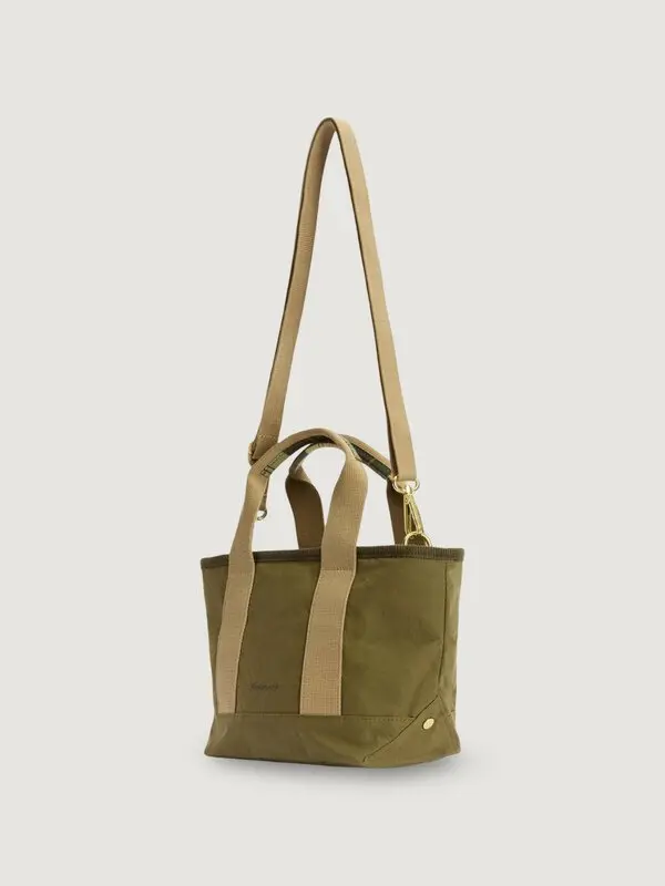 Barbour Waxed Cotton Tote Bag - Green