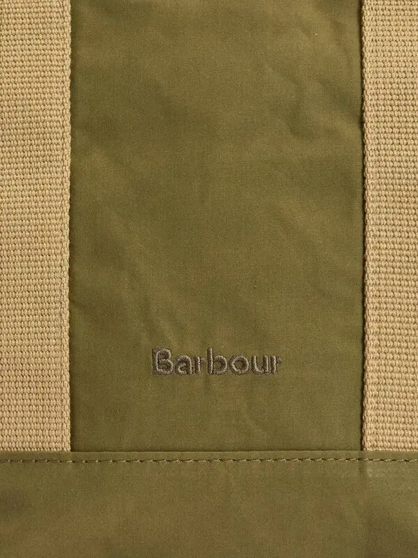 Barbour Waxed Cotton Tote Bag - Green