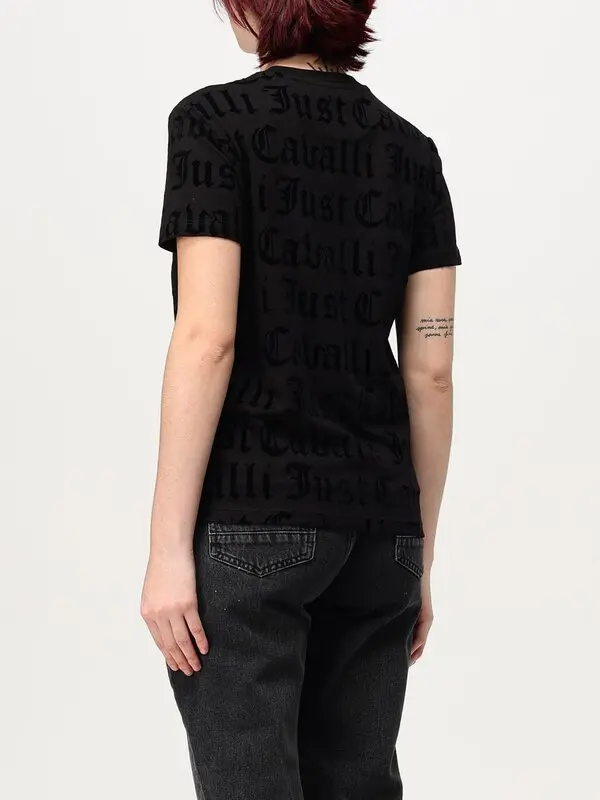 Just Cavalli T-shirt With All-over Logo Print