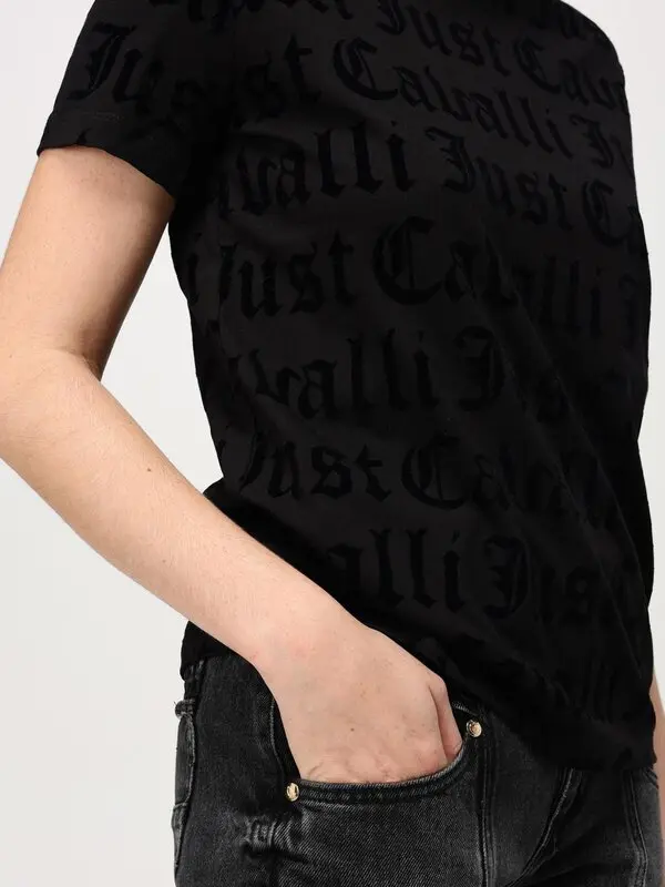 Just Cavalli T-shirt With All-over Logo Print