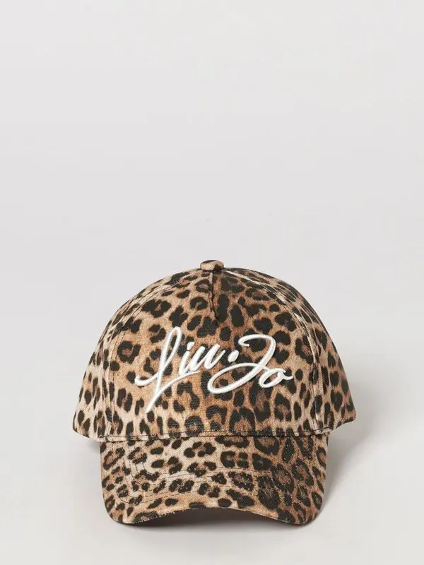 Liu Jo Animal Print Canvas Baseball Cap With Embroidered Logo
