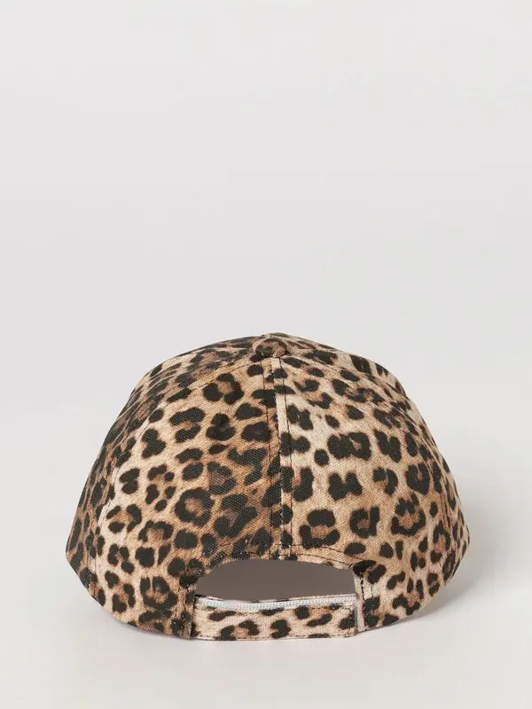 Liu Jo Animal Print Canvas Baseball Cap With Embroidered Logo