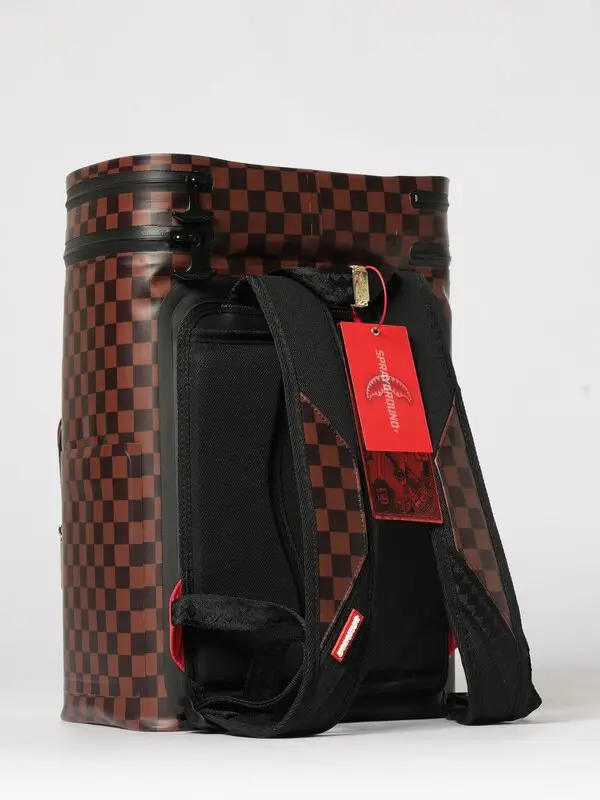 SPRAYGROUND Cooler Thermal Backpack In Checkered Saffiano Coated Cotton