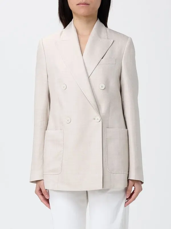 Eleventy Double Breasted Blazer In Virgin Wool Blend