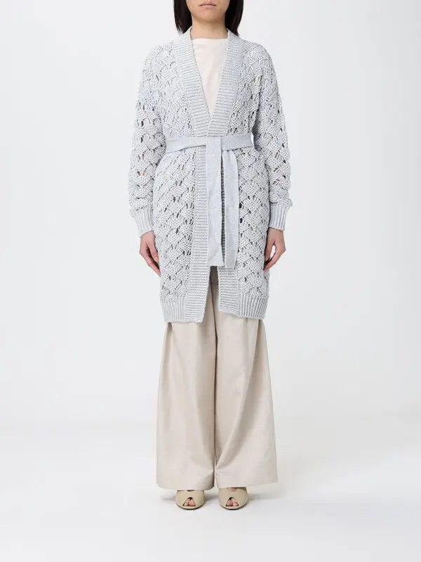 Eleventy Long Sleeve Belted Cardigan