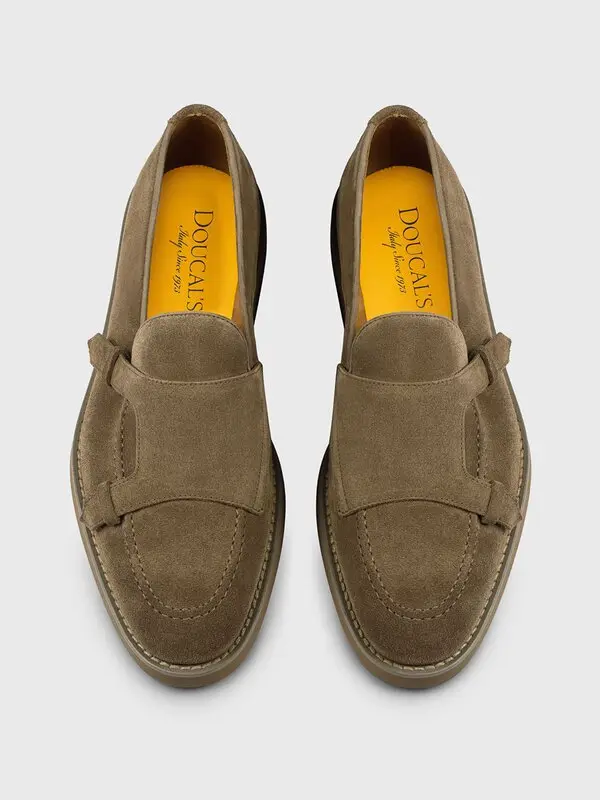 DOUCAL'S Suede Monk Strap Shoes