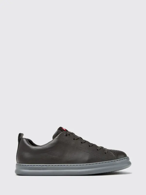 Camper Smooth Leather Lace Up Sneakers With Xl Extralight® Sole - Grey
