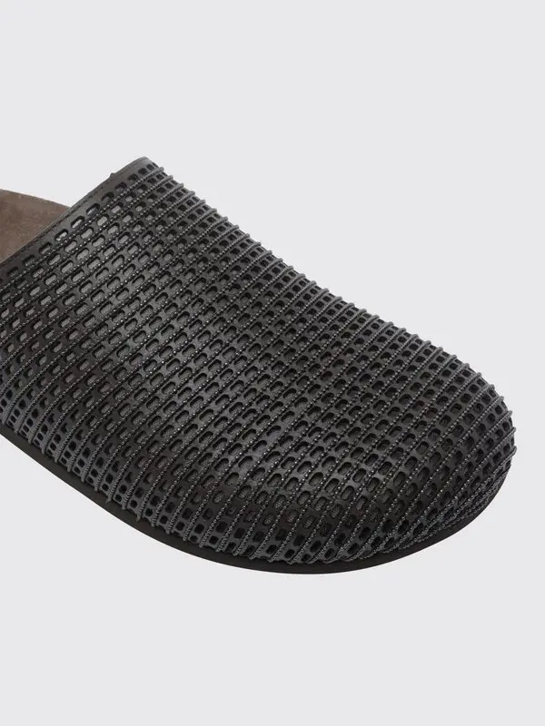 Brunello Cucinelli Precious Net Mules In Perforated Leather With Monile