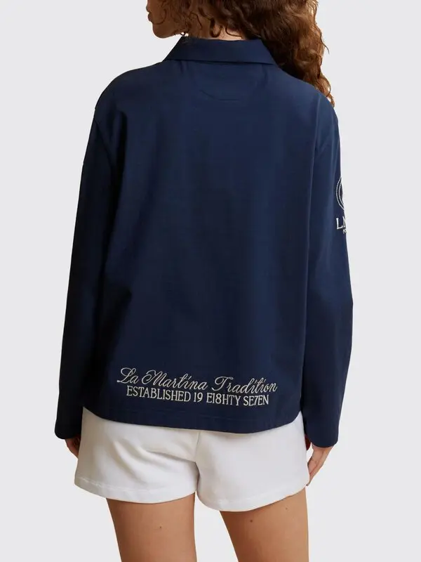LA MARTINA Long Sleeve Cotton Polo Shirt