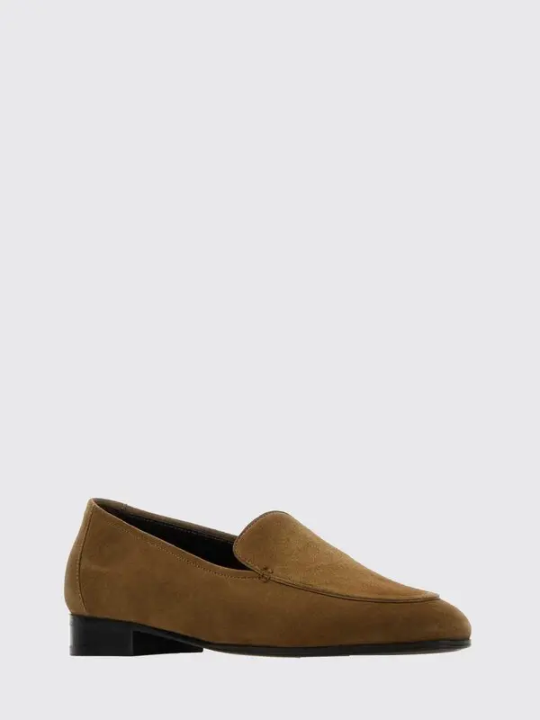 THE ROW Adam Suede Loafers With Apron Toe And Low Heel